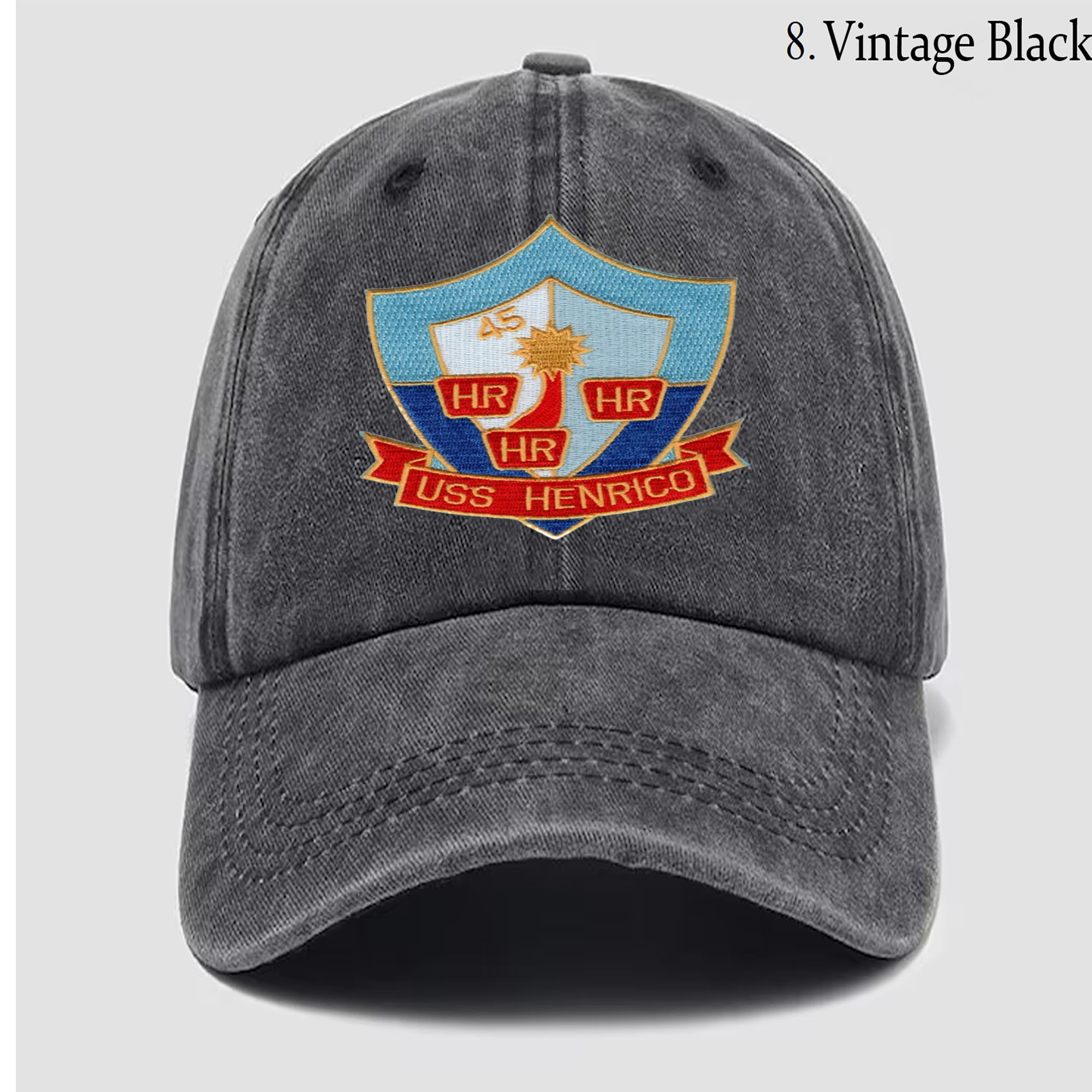 Custom Personalization Embroidery Hat USS Henrico APA-45, Veteran Cap ...